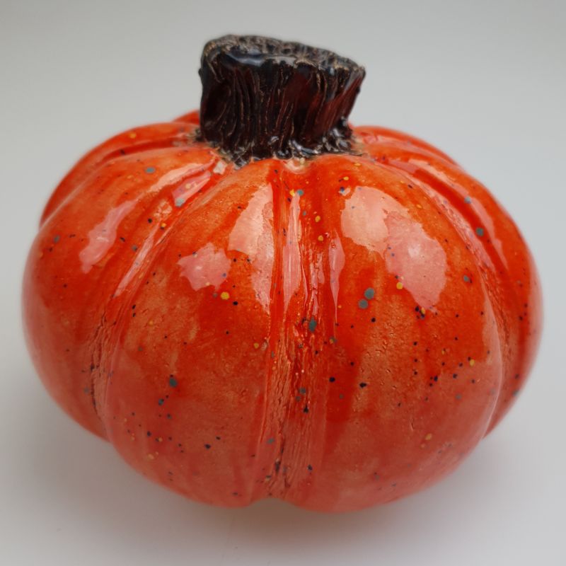 Pompoen orange speckled I - Hart van Steen